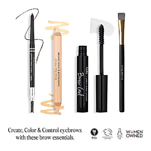 Billion Dollar Brows Best Sellers Kit, Includes Universal Brow Pencil, Brow Duo Pencil, Brow Gel and Smudge Brush for Perfectly Defined Brows