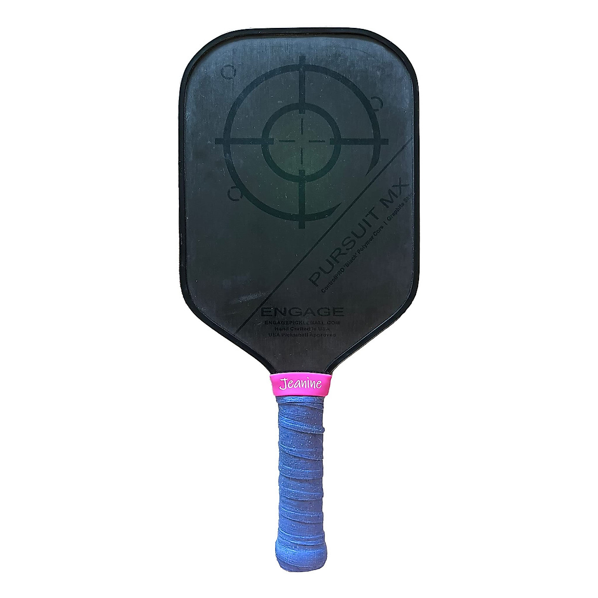 iPdlz Customized Silicone Grip Bands- Pickleball, Tennis, Padel, Beach Tennis, Paddles, Rackets, Baseball Bats, Hockey Sticks (Hot Pink)