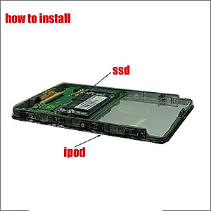 SELLTOONE 128GB SSD for iPod Classic 6th 7th iPod Video 5Gen 5.5th Replace HS081HA MK8010GAH MK8022GAA MK1634GAL MK1231GAL ZIF CE Solid State Drive (128GB)