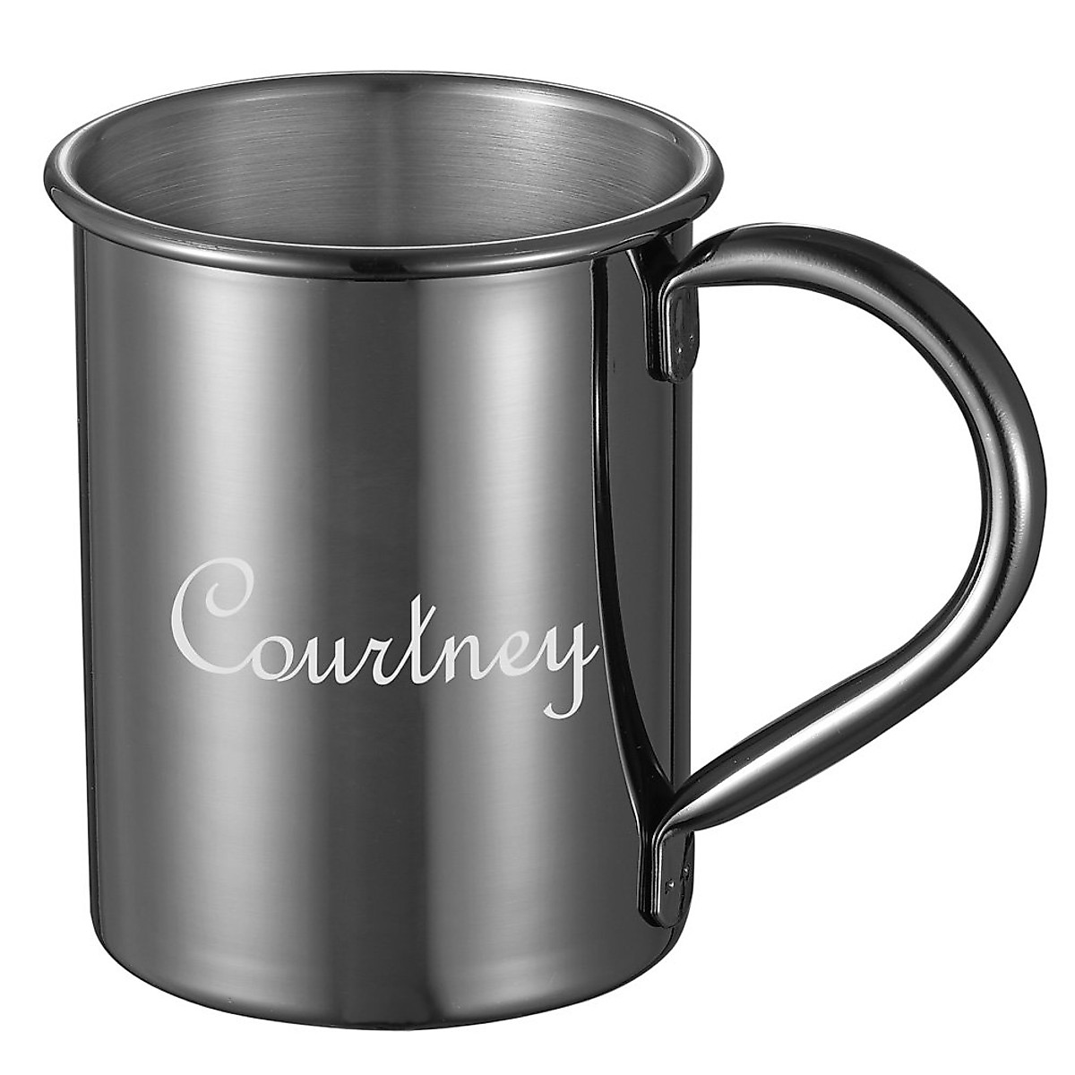 Visol Personalized Elise Gun Metal Finish 13 oz Moscow Mule Mug - Free Engraving (Text)