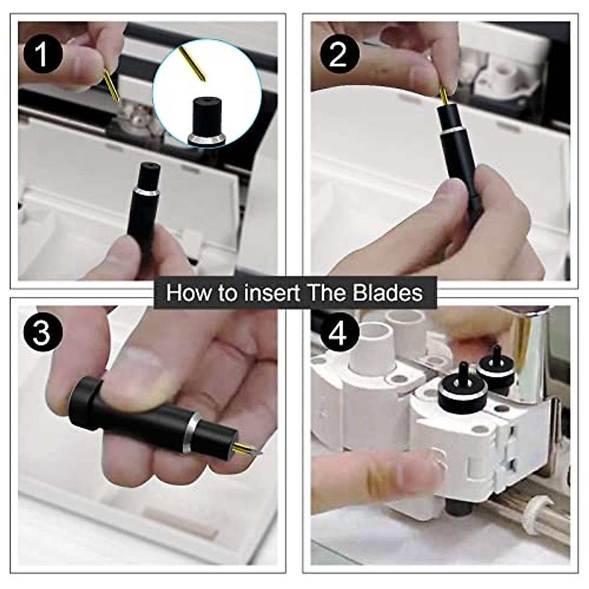 2 PCS Premium Fine Point Blade Compatible with Cricut Explore Air 2/Explore 3, Replacement Cutting Blades Compatible with Cicut Maker/Maker 3, Can Cut Most thinner Materials, Original Version