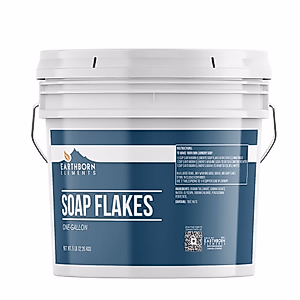 Earthborn Elements Soap Flakes, Homemade Laundry Detergent, Tallow-Based, Unscented (1 Gallon)
