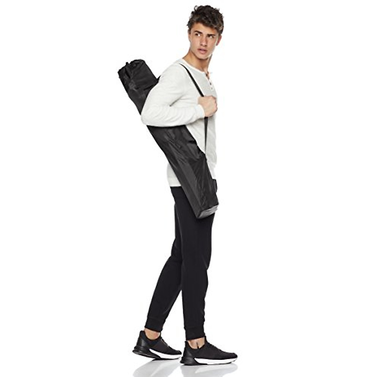 Amazon Basics Folding Padded Outdoor Camping Chair with Carrying Bag - 34 x 20 x 36 Inches, Black