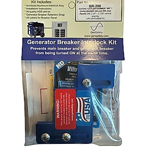 GenSafety BR-200 Generator Interlock Kit for Cutler Hammer BR and CH Series 150AMP and 200 AMP Panels - Made in USA !