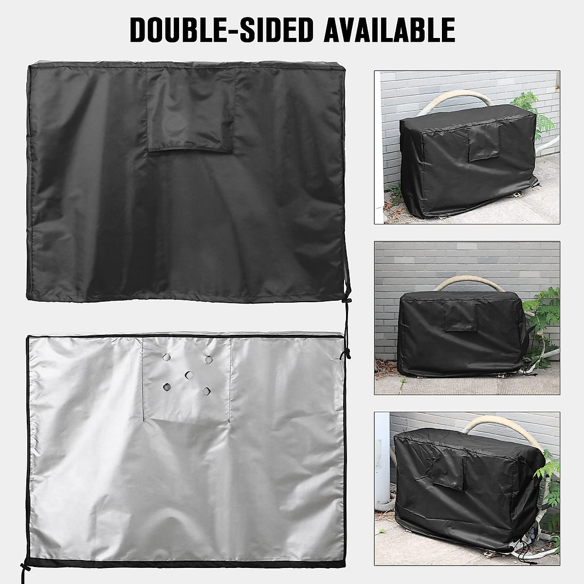 Mini Split Air Conditioner Cover for Outdoor Condenser 31.1 x 12.6 x 22.8 inches Split AC Cover for Outside Units Dust-Proof Waterproof Split Air-Conditioning Unit Protection Cover Winter Anti-Snow