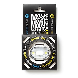 Max & Molly USB Rechargeable LED Safety Pet Light for Dog Collars & Harnesses - Waterproof, No-Dangle Secure Design, One Size Fits All - Ideal for Walking, Running, Biking & Outdoor Adventures