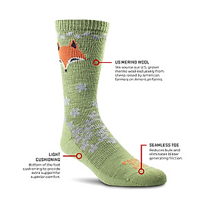 Farm to Feet Women's Emeryville Lightweight Crew Socks, Plum, Small