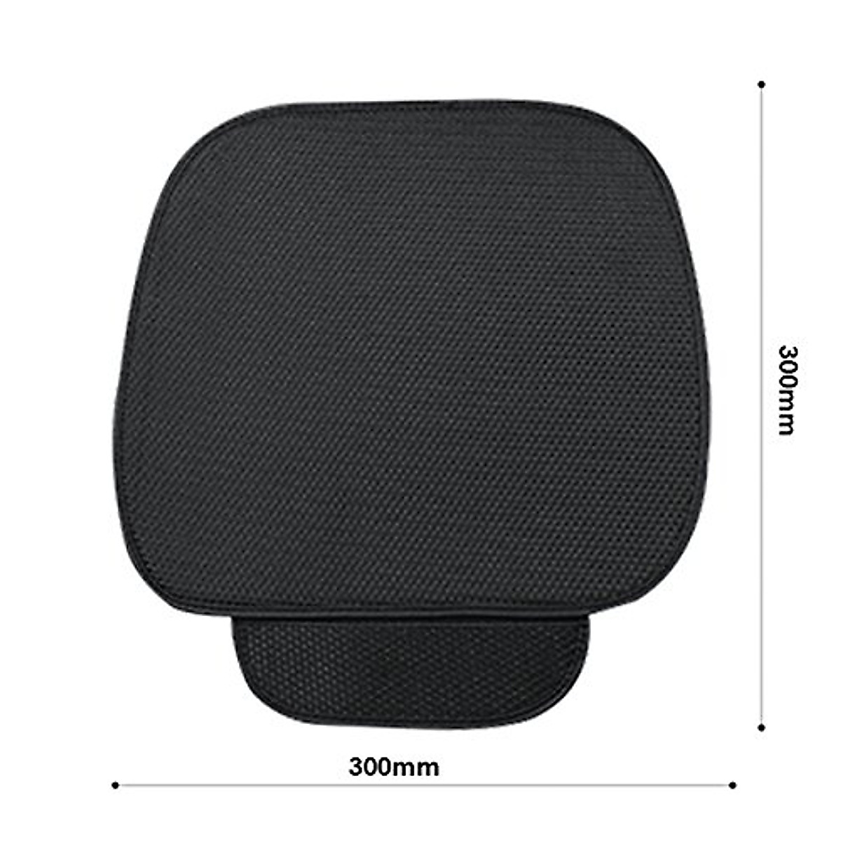 DEALPEAK Breathable Ice Silk Car Seat Cushions Four Seasons General Car Interior Anti-Skid Seat Covers Office Chair Mat (1PC Black)