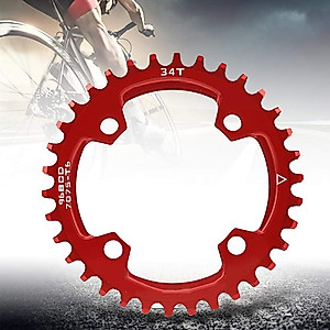 Bike Chainring,96BCD Bike Narrow Wide Round Chainring Repair Single Chain Ring for Mountain ycle (34T)
