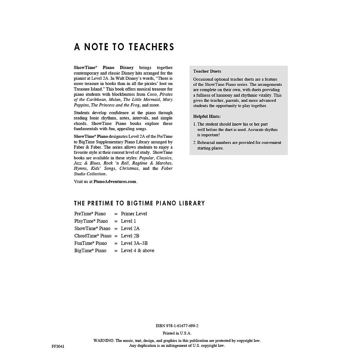 ShowTime Piano Disney - Level 2A