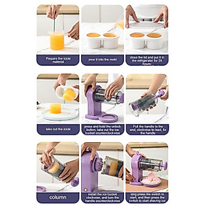 FAXIOAWA Portable Ice Crusher and Shaved Ice Machine with 2 Ice Cube Molds, Premium Electric Ice Shaver and Snow Cone Machine, USB Rechargeable Commercial Ice Shaver Crusher