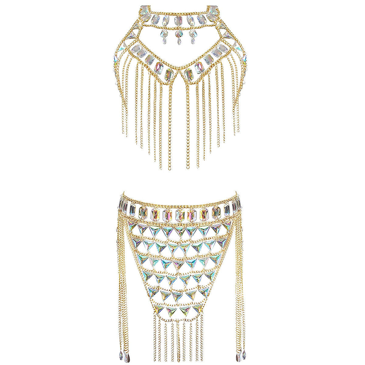 Allison Jennie Womens Sexy Body Chain Suit Party Beach Club Jewelry Accessories