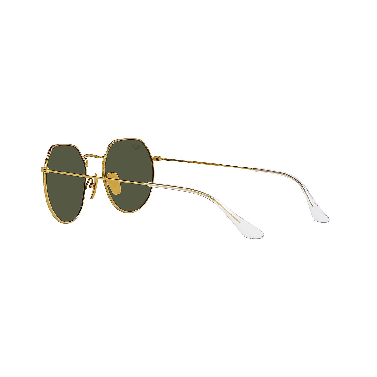 Ray-Ban RB8165 Jack Titanium Round Sunglasses, Legend Gold/Green, 51 mm