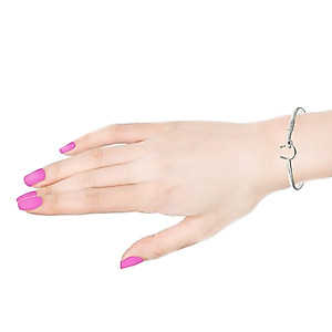 Ritastephens Sterling Silver Horseshoe Bangle Cuff Bracelet 7.5 Inches