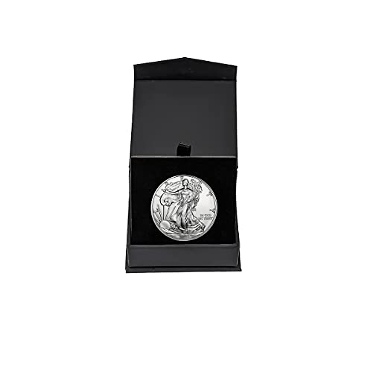 2016 - U.S. Silver Eagle in Plastic Air Tite in Magnet Close Black Gift Box - Gem Brilliant Uncirculated Dollar US Mint Uncirculated