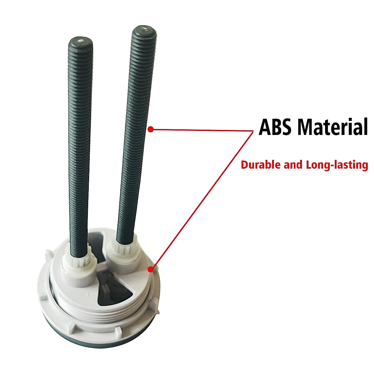 Matte Black Toilet Push Button Round 48mm Thread Dual Flush Valve Replacement Kits Parts