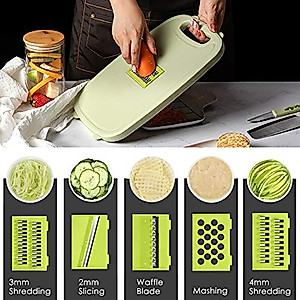 Collapsible Cutting Board, HI NINGER Foldable Chopping Board with Colander, 9-In-1 Multi Chopping Board Kitchen Vegetable Washing Basket Silicone Dish Tub for Camping, Picnic, BBQ, Kitchen-Green