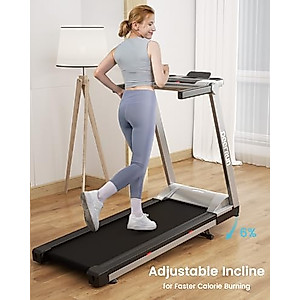 DeerRun Treadmills for Home, 3.5HP Folding Treadmill with Incline, 350 LBS Weight Capacity Home Treadmill, Compact Portable Treadmill for Small Space Walking Jogging Running