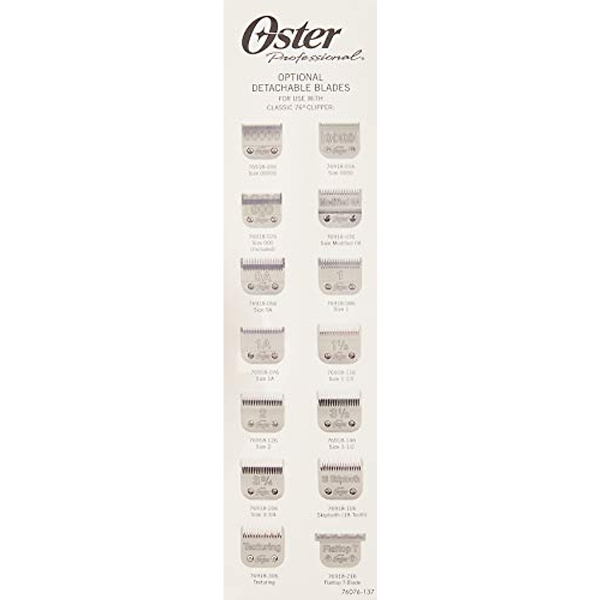 Oster Classic 76 Detachable Blade Operation Home Front Professional Clipper