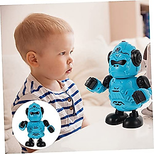 Toyvian 1pc King Robot Desktop Toys Kids Mini Toys Office Desk Toys Kids Robot Plaything Electric Toy Kid Electric Robot Toy Plastics, Electronic Components Child Intelligent Doll