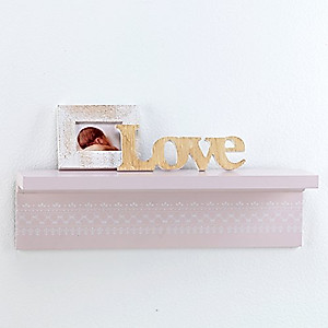NoJo Chantilly Shelf Wall Decor, Pink, White (7668989)
