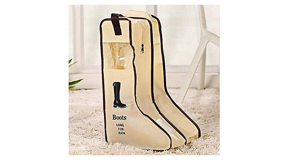 Portable Boots Storage Bag - 2 Pack in Beige