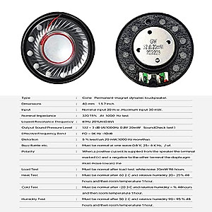 Komsunma Headphone Speaker Driver Replacement for Beats Studio2, Studio3, Solo2, Solo3, Bose QuietComfort QC25 QC35 QC2 QC15 AC25 AC35 32ohm 40mm Headset Speaker Parts(2-Pack)