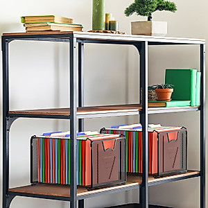 SimpleHouseware Mesh Hanging File Organizer, Black