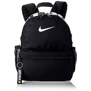 Nike Brasilia "just Do It" Backpack (mini), Black/Black/(Glossy White), Misc