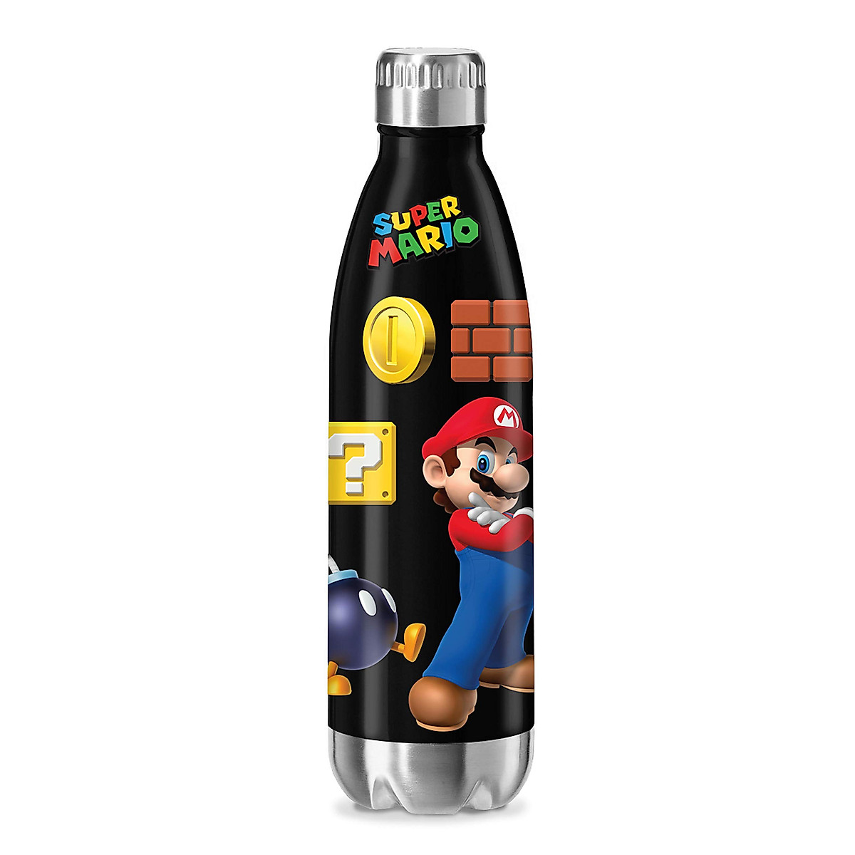 Super Mario, 6 Pack, Mario Tech Decals, Waterproof Stickers for Phone, Laptop, Water Bottle, Skateboard, Vinyl Stickers for Boys and Girls