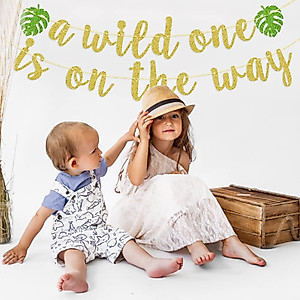 A Wild One is on the Way Banner, Safari Baby Shower Decoration, Welcome Baby Sign, Jungle Birthday Party Supplies