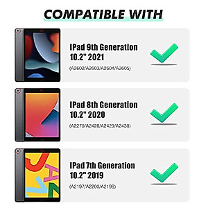 Azmyeuo Cover for iPad 9th/8th/7th Generation, Case for 10.2 Inch iPad 9th/8th/7th Generation 2021/2020/2019 - Premium Folio Stand Case - Auto Wake/Sleep and Multiple Viewing, Tinte Flower