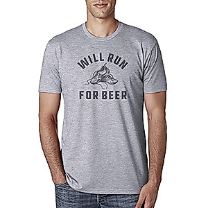 Magic Pine Will Run for Beer Funny Novelty Graphic T-Shirt for Runners