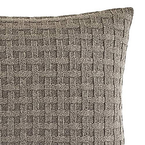 Nautica - Throw Pillow, Reversible Cotton Bedding with Hidden Zipper Closure, Stylish Home Decor (Saybrook Mocha, 16" x 16")