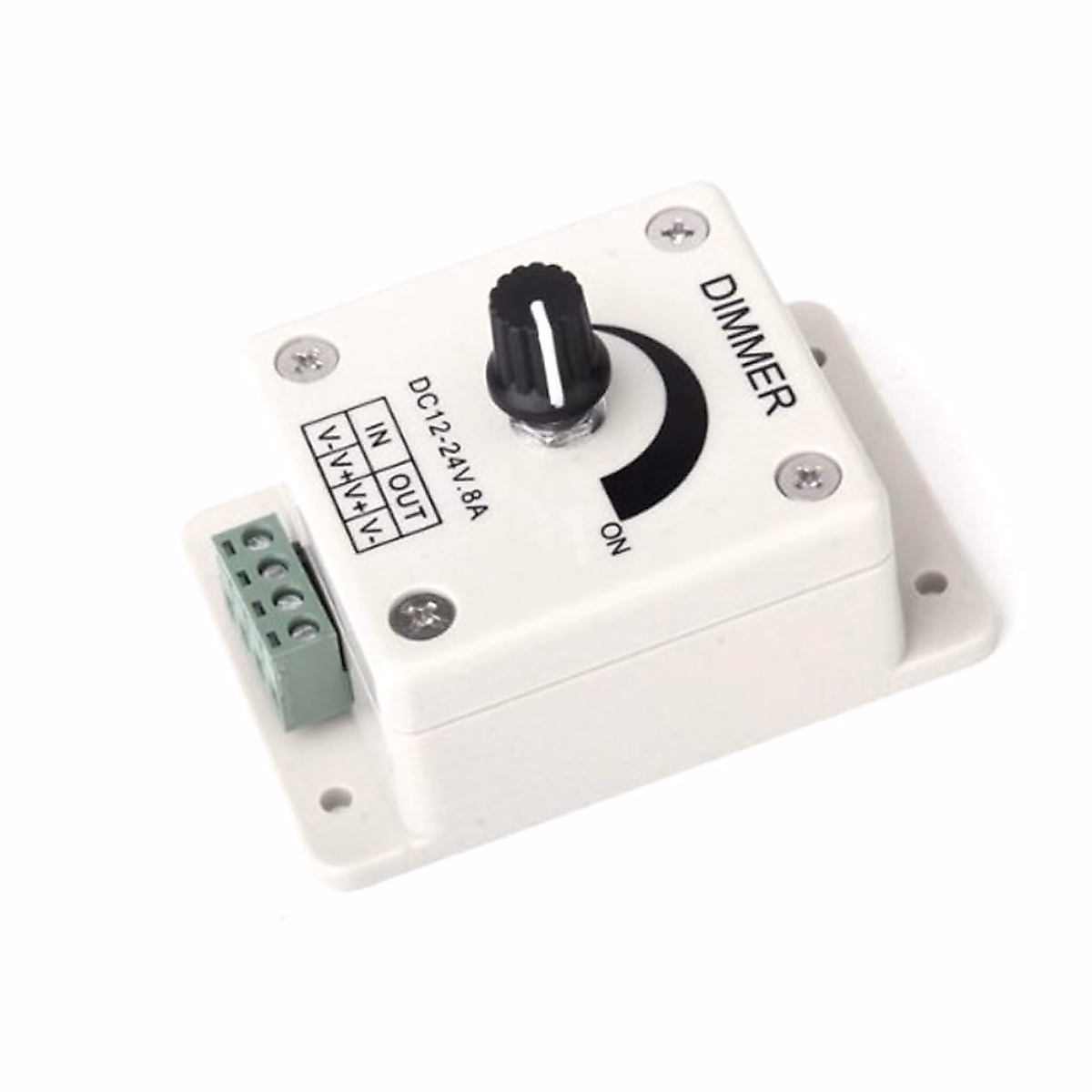 Housoutil Controller Adjuster Led Lights Dimmer Led Knob Control Lighting Led Bulb Dimmer Rotating Light Bulb Tape Light Dimmer Rotary Cord Dc Plate White Dimming