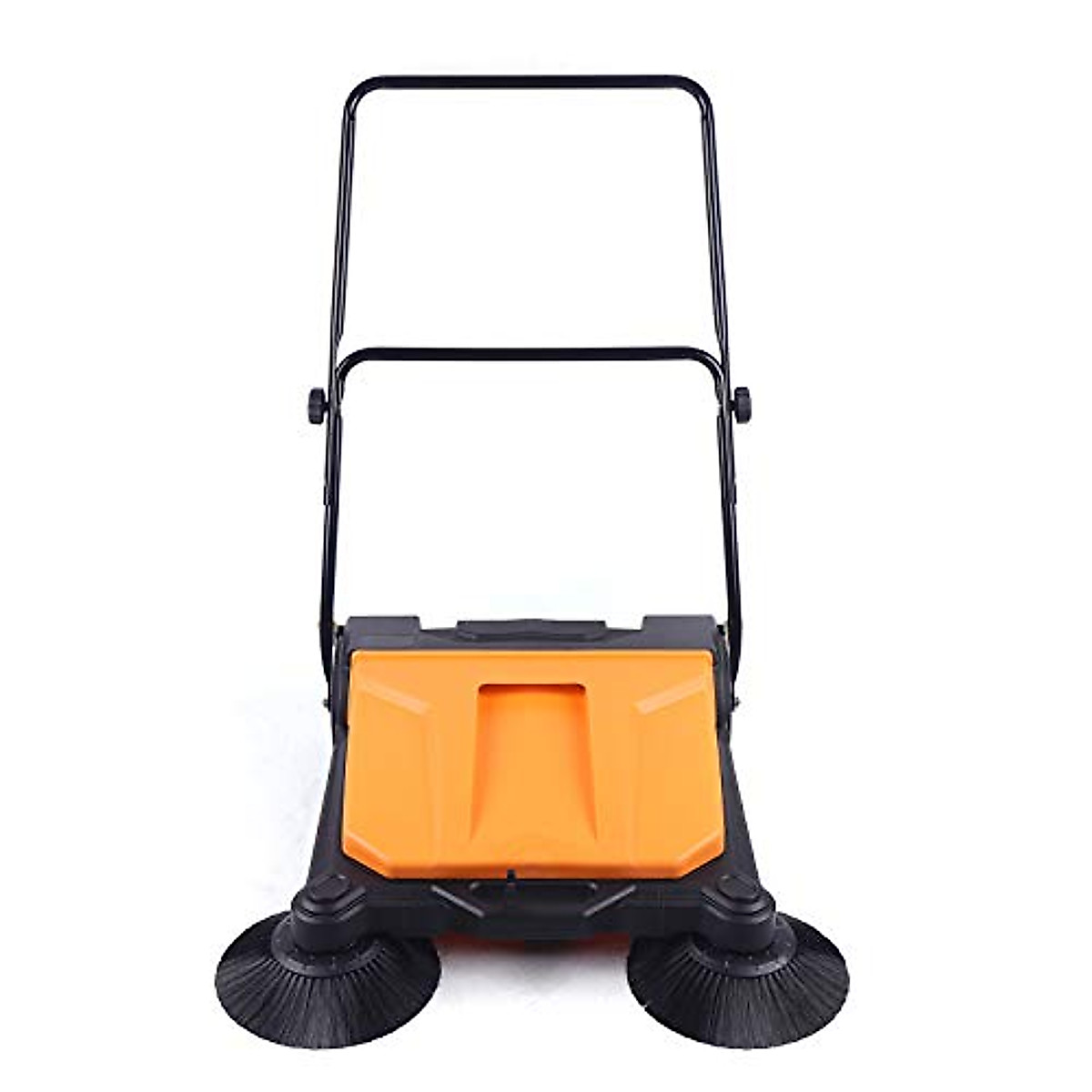 Xuthusman 26inch Industrial Outdoor Hand Push Sweeper Floor Pavement Street Sweeping Broom Tool Walk-Behind Sweeping Machine 15L(26inch)