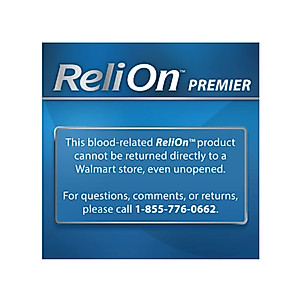 ReliOn Premier Blood Glucose Test Strips, 100 Count Bundle with Exclusive GABRENZ Fridge Magnet