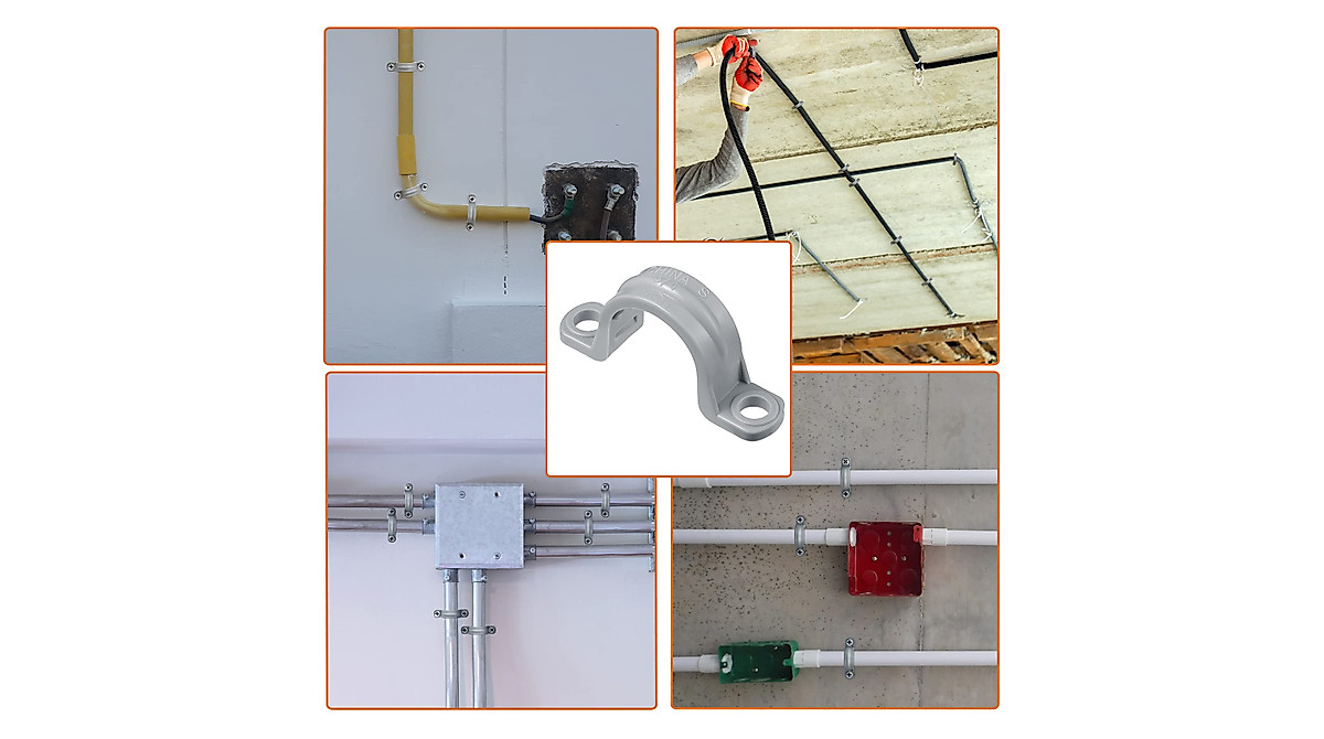 Secure 3/4 Inch PVC Pipes with Heavy Duty Conduit Clamps