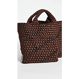 Naghedi Women's St Barths Mini Plaid Tote, Umber, One Size