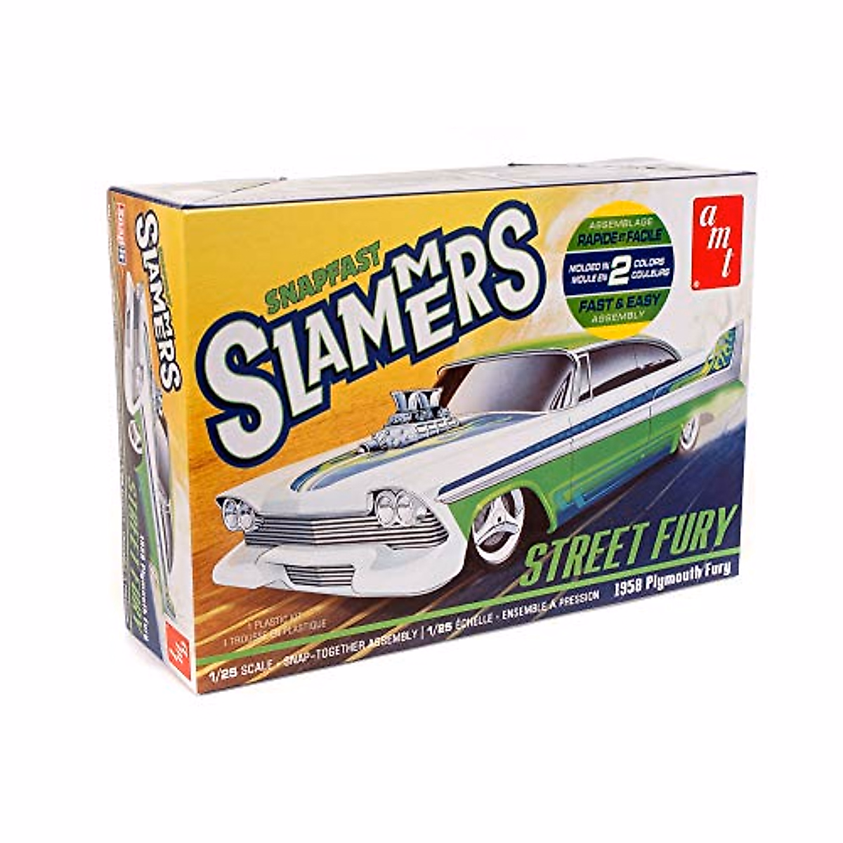 Round 2 Unknown AMT Street Fury 1958 Plymouth - Slammers SNAP (AMT1226M)