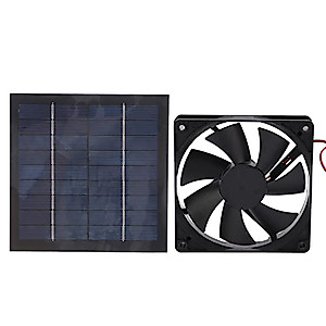Waterproof Solar Powered Fan Kit, 20W Solar Powered Fan, Solar Exhaust Fan for Chicken Coop, Greenhouse, Dog House, Shed, Pet Houses, Window Exhaust, Mini Exhaust Fan for DIY Cooling Ventilation