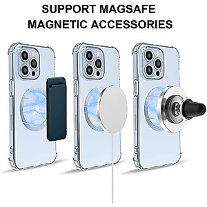 Kinizuxi Mag Safe Ring 360 6Pack,Mag Safe Sticker for Mag Safe Magnet,Universal Magnetic Conversion Kit for iPhone 14/13/12/11/X Series, Galaxy S23/S22/S21/20 and More, Mag Safe Accessories-Black