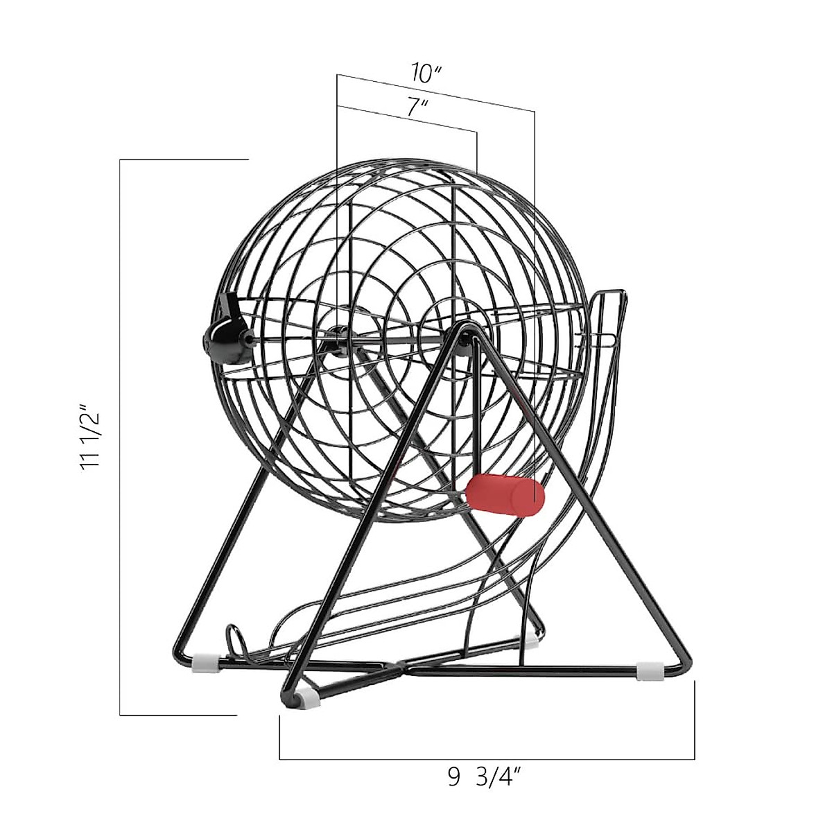 MR CHIPS 11 Inch Tall Professional Bingo Set with Steel Cage, Everlasting 7/8” Balls, Master Board for Balls
