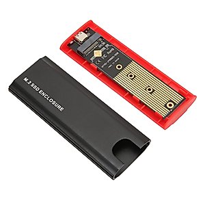 M.2 NVMe SSD Enclosure, 10Gbps High Speed Transmission, Nvme M Key M.2 SSD, Compatible for Windows 7/8/8.1/ 10, for Linux, for OS X, Type C Interface, Easy to Carry(Black)