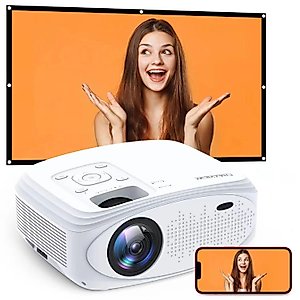 CRAZVIEW Projector, 5G Portable Video Projector with WiFi and Bluetooth Function, 9500L Outdoor Projector Native 1080P Support 350 Inch Display, Compatible with Android/iOS/TV Stick/Computer