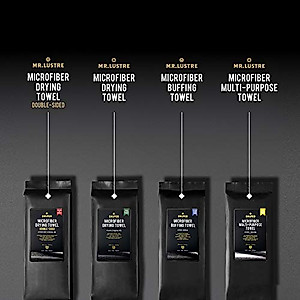 MR.LUSTRE Microfiber Drying Towels for Cars Large Single Sided Durable Layer Professional Grade Super Absorbent Car Cleaning Towel Auto Detailing Cloth, 35x28 inch, 1 Pack, 1 Piece