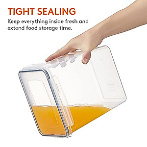 Lifewit 8pcs Refrigerator Organizer Bins Large Food Storage Containers 5.2L/175oz 4PCS