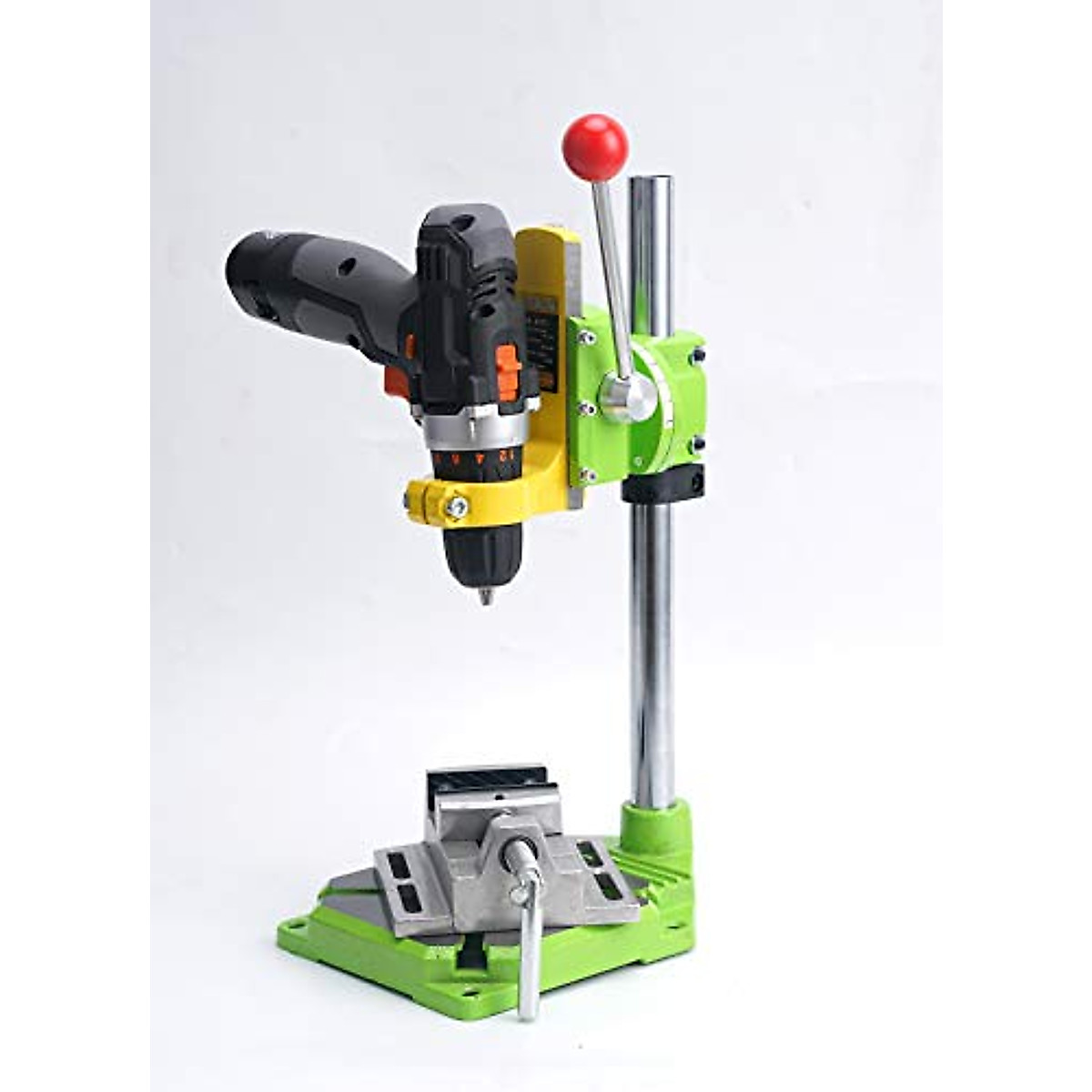 Floor Drill Press stand with aluminum vise/Rotary Tool Workstation Drill Press Work Station/Stand Table for Drill Workbench Repair,Drill Press Table,Table Top Drill Press90° Rotating Fixed Frame