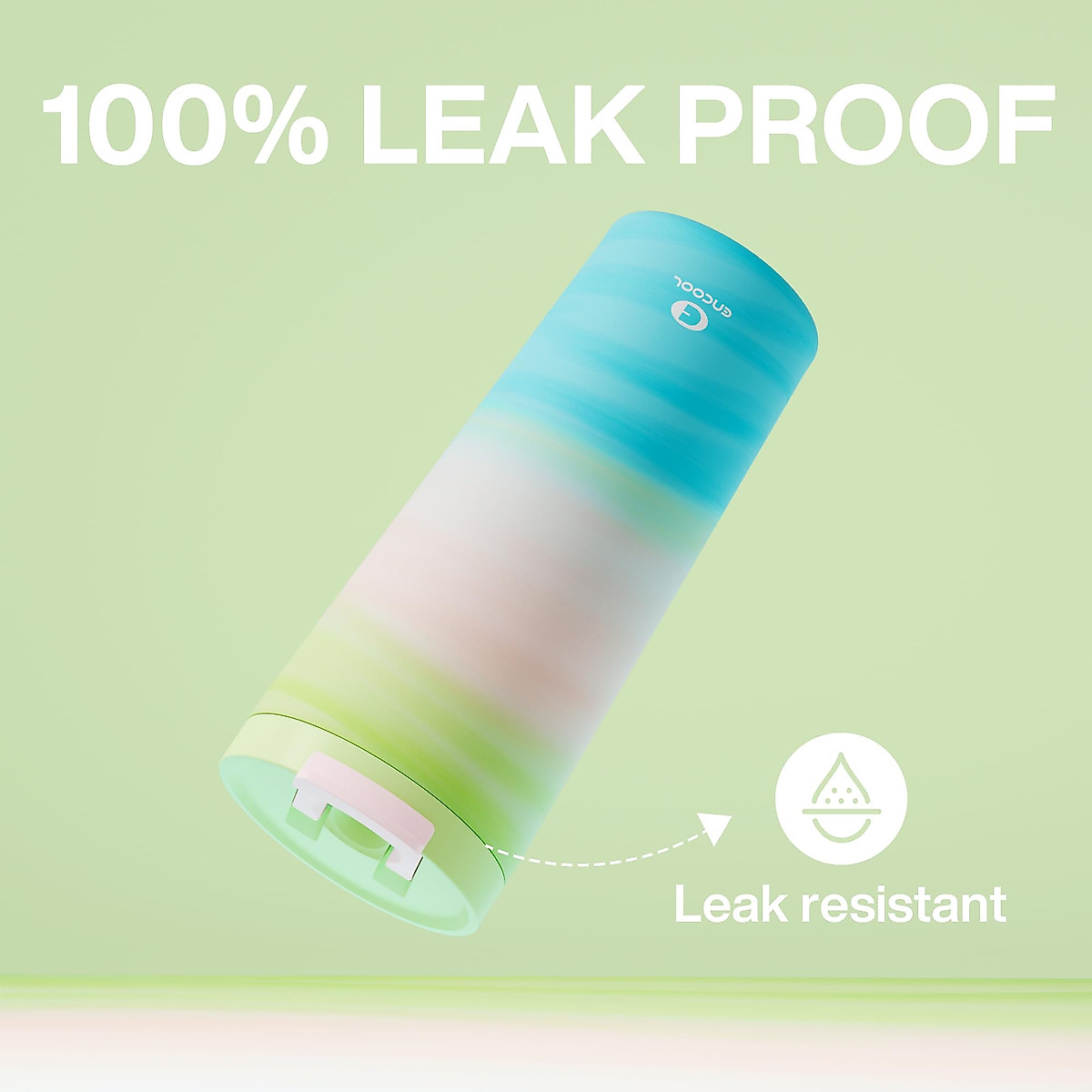 ENCOOL 24 oz Insulated Tumbler with Lid and Straw, 100% Leakproof Travel Coffee Mug, Stainless Steel Coffee Tumbler, Keeps Cold for 24 Hours or Hot for 8 Hours, Car Cup Holder Friendly (Fairy)