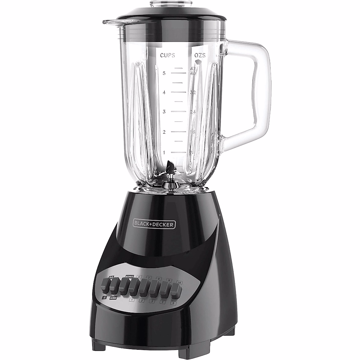 BLACK + DECKER (BLACK & DECKER) 10-Speed Blender, Black.